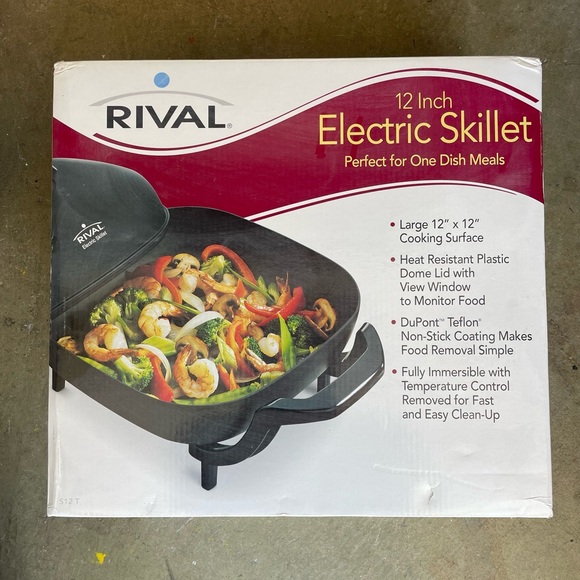 Rival | Kitchen | Rival Black 2 Inch Electric Skillet Nonstick Coating ...